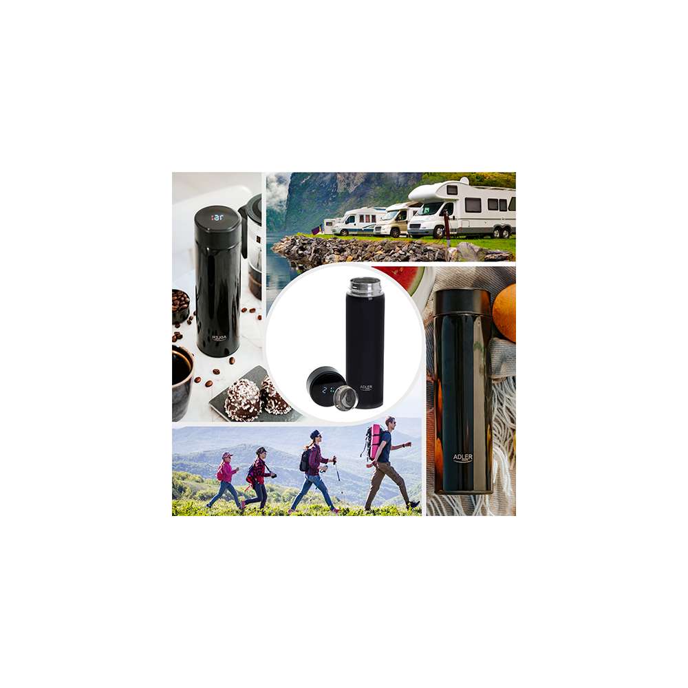 ADLER AD4506BK TERMOS BOCA SA LED EKRANOM CRNA 473ML cena karakteristike